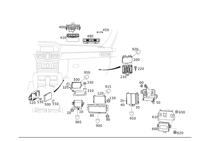 212-900-65-14 - Control Unit, Complete 2011-2016 Mercedes-Benz ...