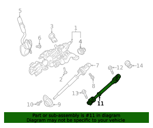 2017-2022 Ford Lower Shaft HC3Z-3B676-C | Ford OEM Parts Outlet
