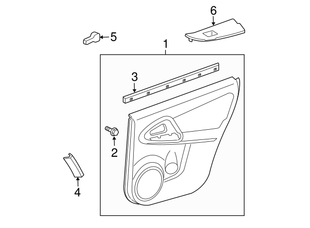 75730-0R011 - Door Belt Molding (Right, Rear) - 2006-2012 Toyota RAV4 ...