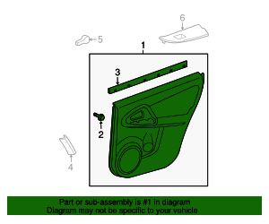 2009-2012 Toyota RAV4 Door Interior Trim Panel 67630-0R010-B3 ...