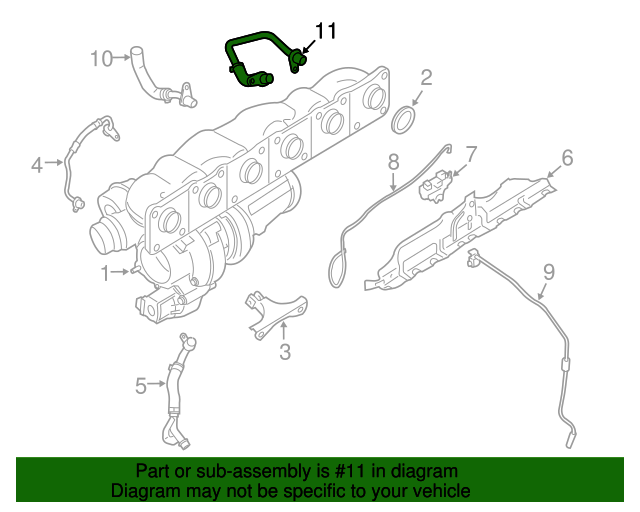 11537583903 - 2010-2019 BMW Engine Coolant Hose (11-53-7-583-903) | BMW ...