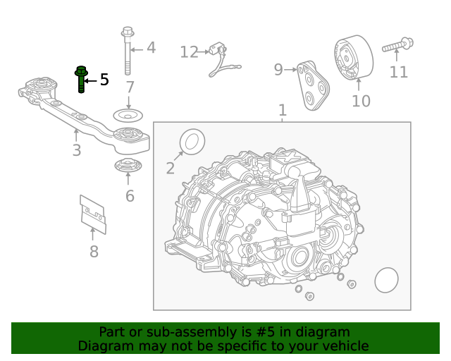 2020-2023 Toyota Side Mount Bolt 90119-A0522 | Toyota Parts Center