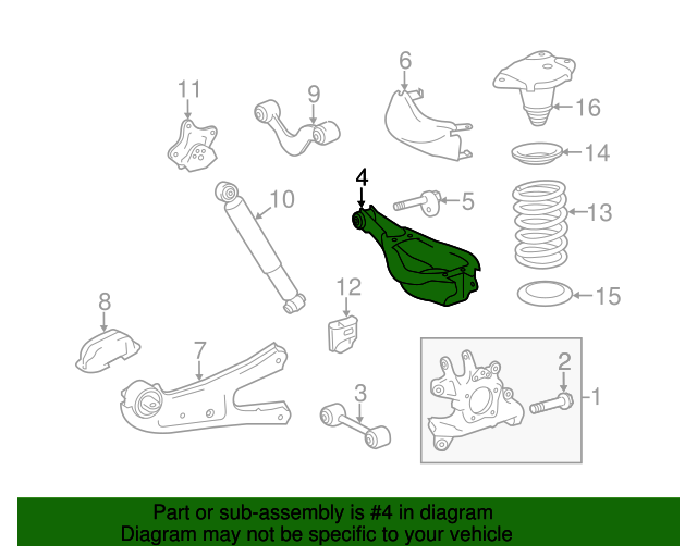 2014-2019 Toyota Highlander Lower Control Arm 48730-0E050 | Toyota ...