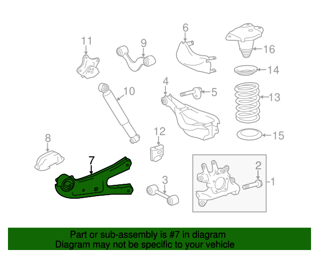 2017-2021 Toyota Highlander Trailing Arm 48760-0E080 | OEM Parts Online