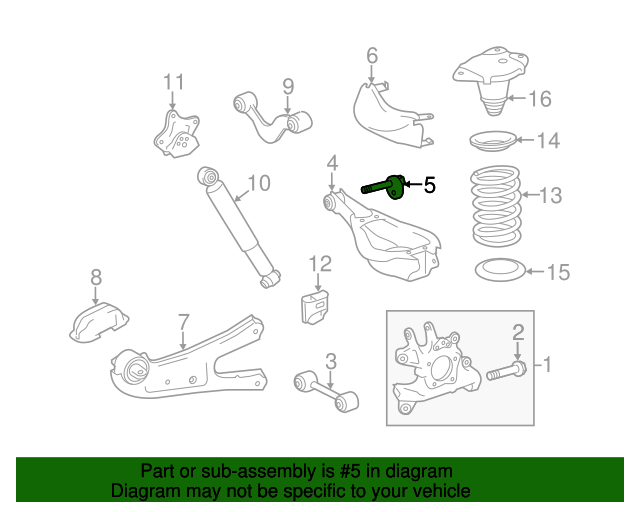 2014-2019 Toyota Highlander Lower Control Arm Cam 48409-0E020 | Toyota ...