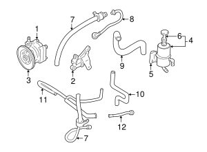 1999-2006 Mitsubishi Montero Power Steering Pump MR418566 | Auto Parts