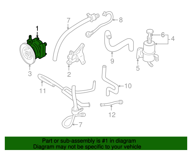 MR418566 - Power Steering Pump 1999-2006 Mitsubishi Montero ...