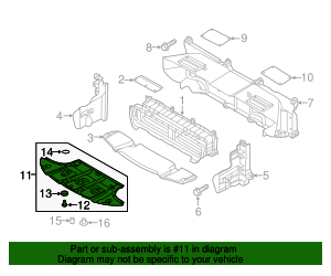Genuine OEM Splash Shield Part# 29110-B1200 Fits 2015-2017 Hyundai: Up ...