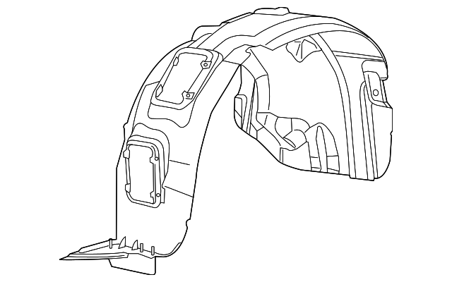 2014-2020 Fiat 500L Fender Liner 68460547AA | TascaParts.com