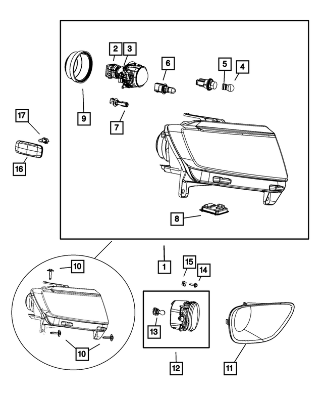 Headlamp 68639201AA | Mopar eStore