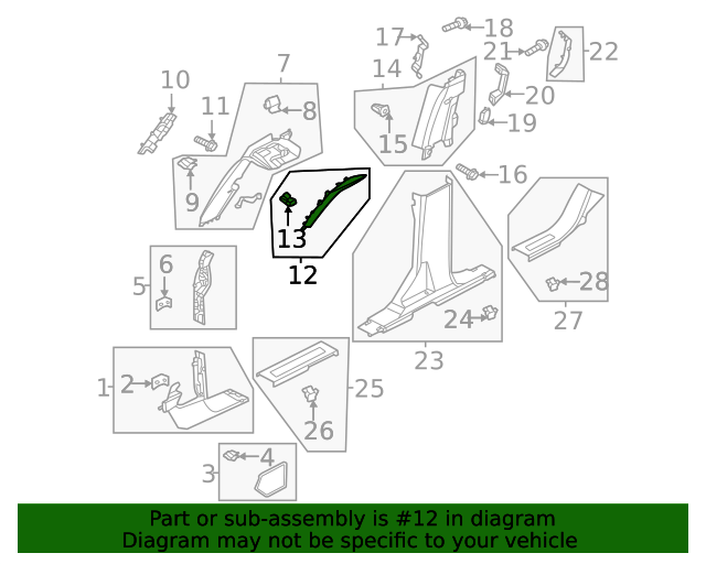 2021-2023 Ford Bronco Outer Molding m2dz7803598ba | TascaParts.com