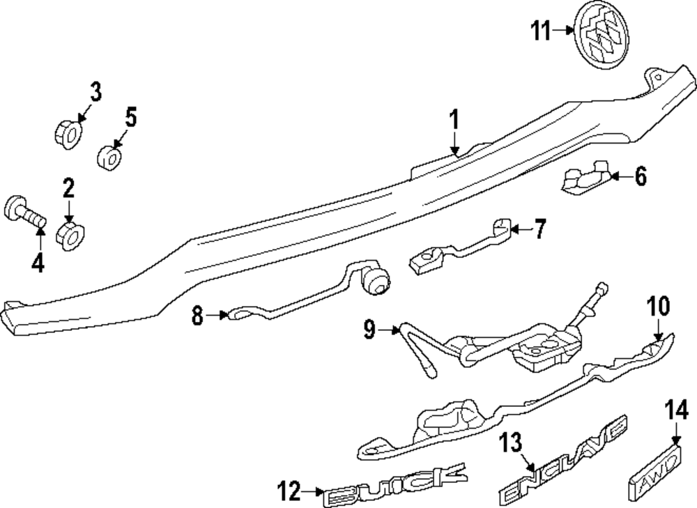 GM Parts | (84113645) - Liftgate Divider Name Plate | GM Parts Store