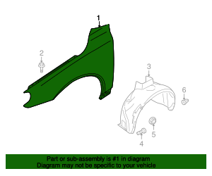 2010-2016 Volvo XC70 Fender 31294002 | Genuine Volvo Replacement Parts