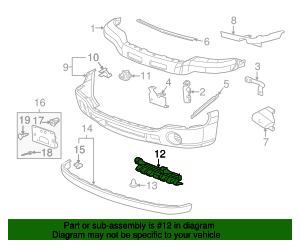 15098997 - Front Bumper Fascia Reinforcement 2003-2007 GM ...