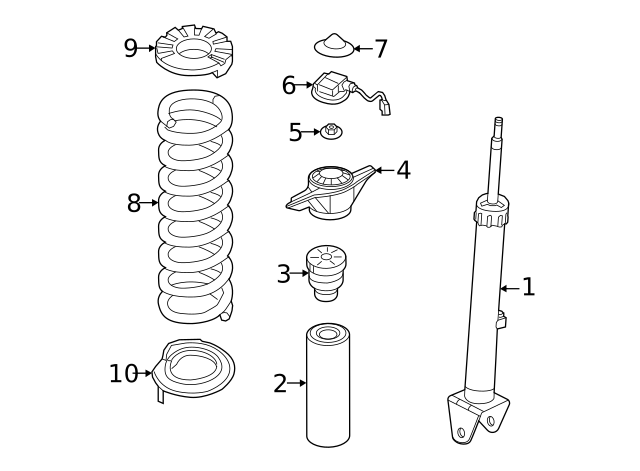 55310-T6500 - Insulator Assembly 2021-2024 Genesis GV80 ...
