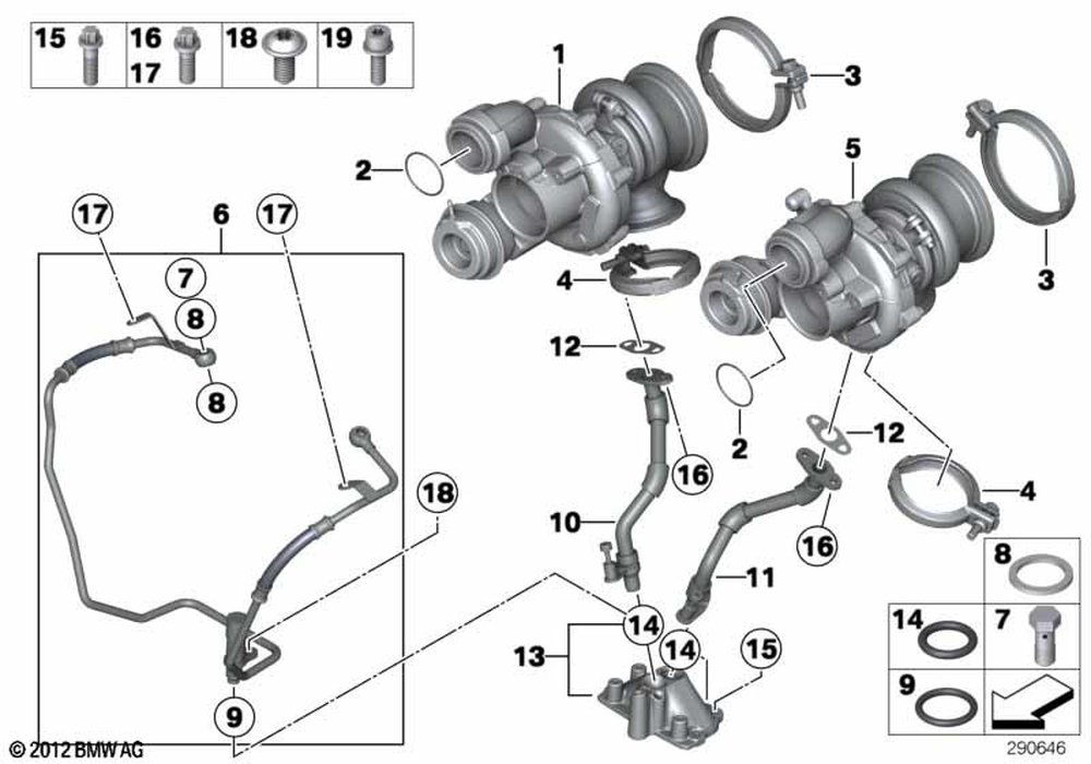 2011-2019 BMW Rp Exhaust Turbocharger 11657646093 | Retail Performance ...