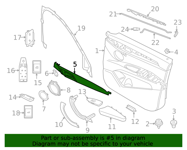 Genuine Trim Molding for 2018-2023 BMW X2 | OEM Part# 51-41-7-482-420 ...