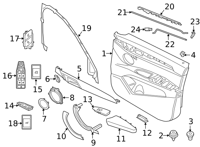 Genuine Trim Molding for 2018-2023 BMW X2 | OEM Part# 51-41-7-482-420 ...