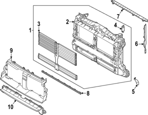 2021-2024 Ford Bronco Sport Radiator Support LX6Z-8B455-A | OEM Parts ...