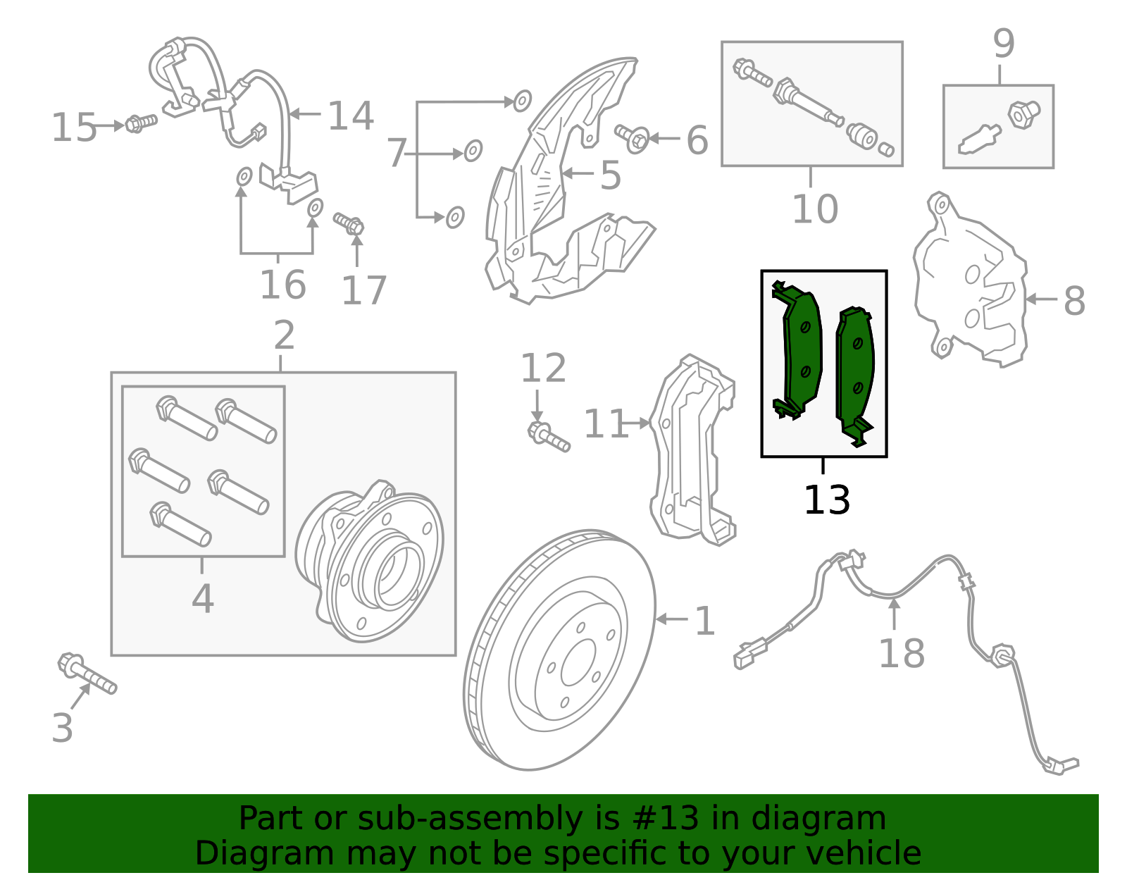 2020-2025 Ford | Kit - Brake Lining Front | L1MZ-2001-G | Walls' Ford Parts