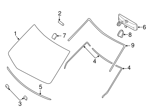 2008-2021 Nissan Mirror Inside Cover 96329-JA00A | TascaParts.com