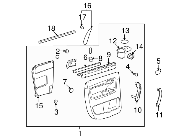 2007-2011 GM Door Trim Panel Stud 11562256 | TascaParts.com