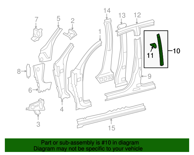 2007-2022 Toyota Center Pillar & Rocker Weatherstrip 67865-0C020 ...