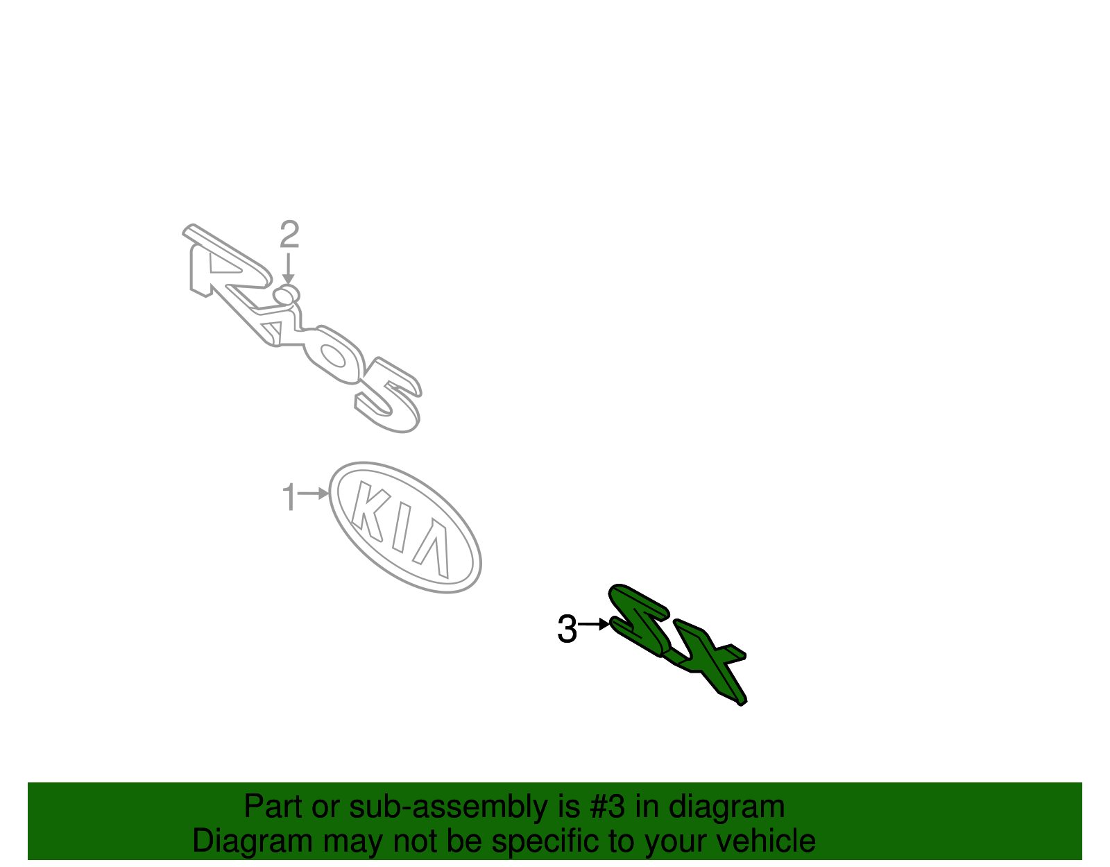 2006-2011 Kia Rio5 Nameplate 86334-1G200 | QuirkParts