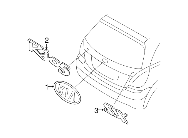 86322-1G200 - Nameplate 2006-2011 Kia Rio5 | Kia.Parts Store