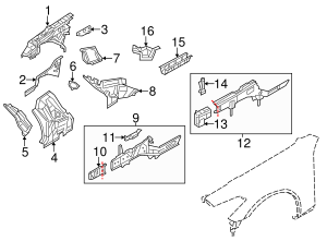 2011-2019 Infiniti Vertical Support 751A7-1MA0A | INFINITI Parts ...