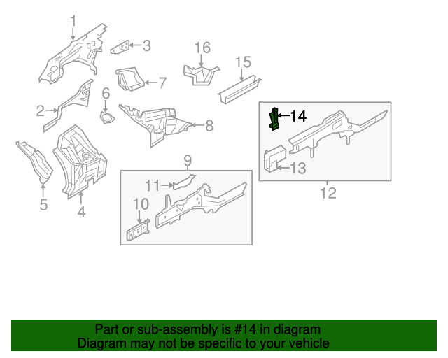 2011-2019 Infiniti Vertical Support 751A7-1MA0A | INFINITI Parts ...