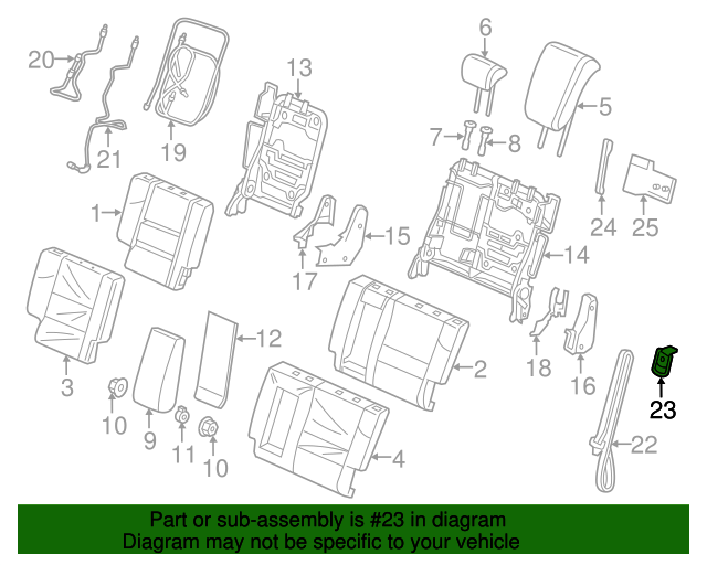 82262-TK8-A01ZB - Garnish Rear Seat-Back Strap *NH767L* (Truffle ...