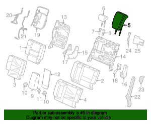 82140-TK8-A42ZC - 2011-2017 Honda Odyssey - Headrest Assembly Rear ...