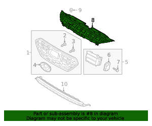 86361-G2000 - Bumper Cover Support Rail 2017-2022 Hyundai Ioniq ...
