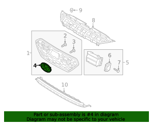 2020-2022 Hyundai Ioniq Grille Emblem 86300-G2500 | OEM Parts Online