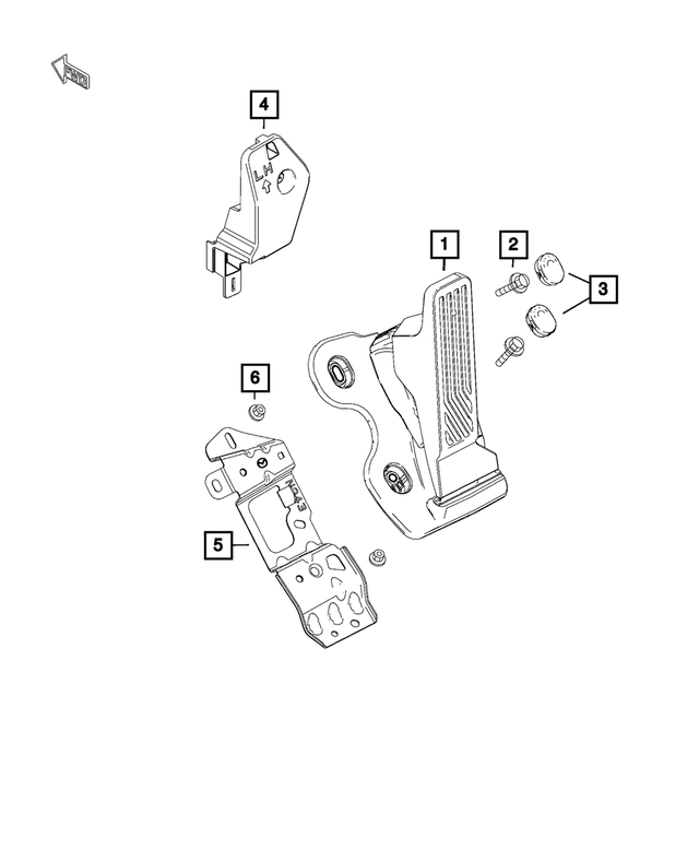 MOPAR ACCELERATOR PEDAL - 68418134AA - 68418134AA | Mopar Online Parts