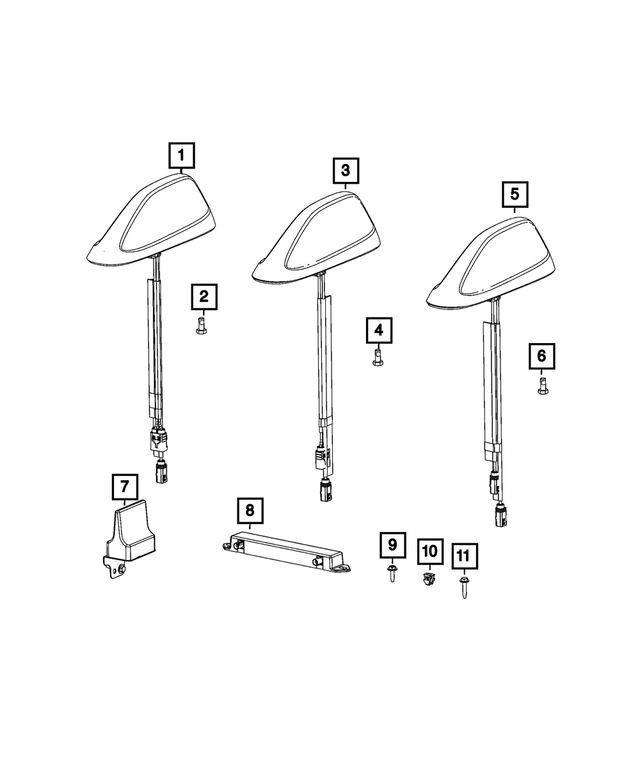 2020-2023 Mopar Base Cable And Bracket Antenna 6ZP28DX8AA | Mopar Estores