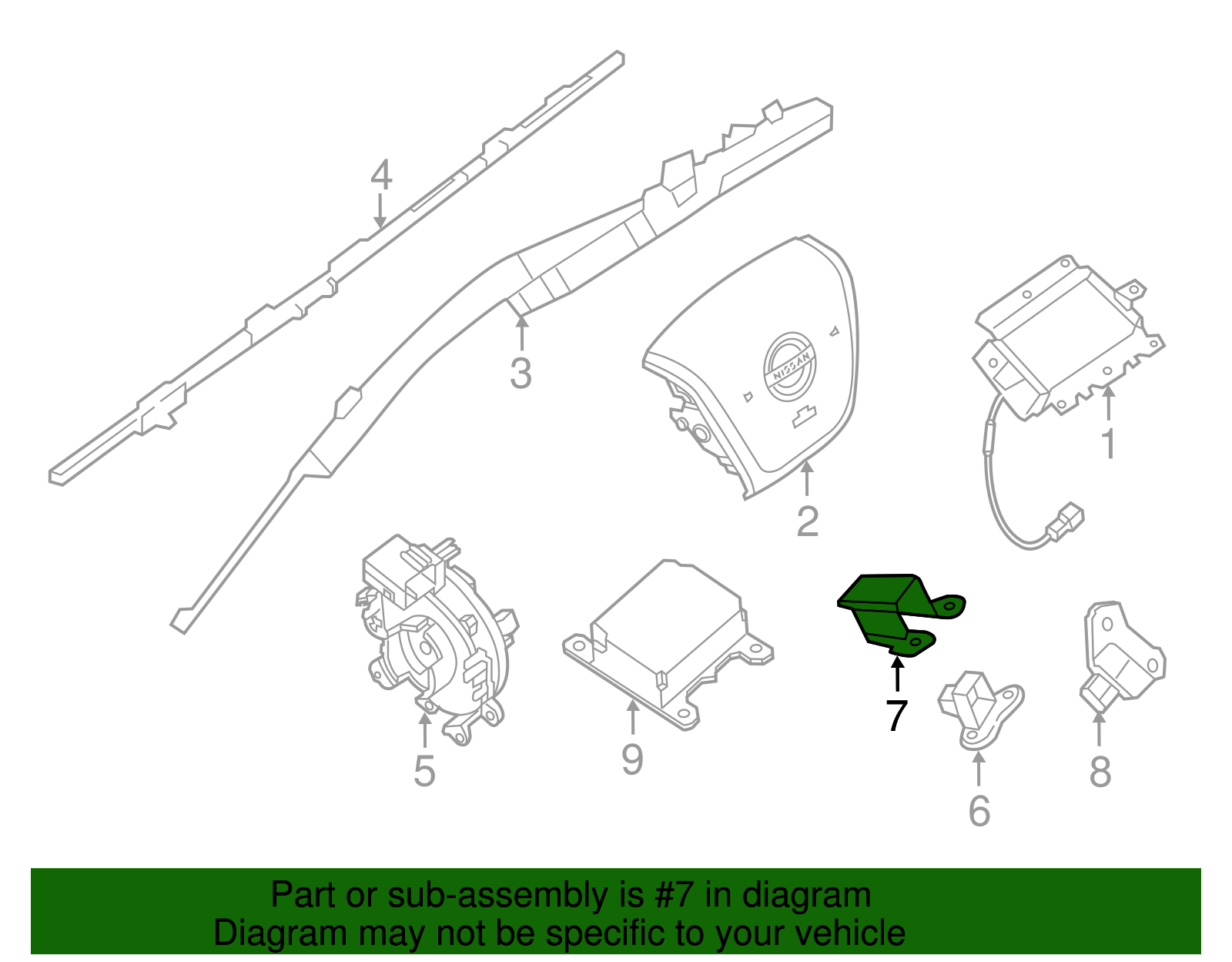 2009-2021 Nissan Ft Impact Sensor Bracket 985Q2-1FA0A | CMA's Colonial ...