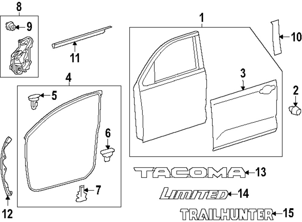 2024 Toyota Tacoma 2024 Toyota Tacoma - Surround Weather-Strip 67862 ...