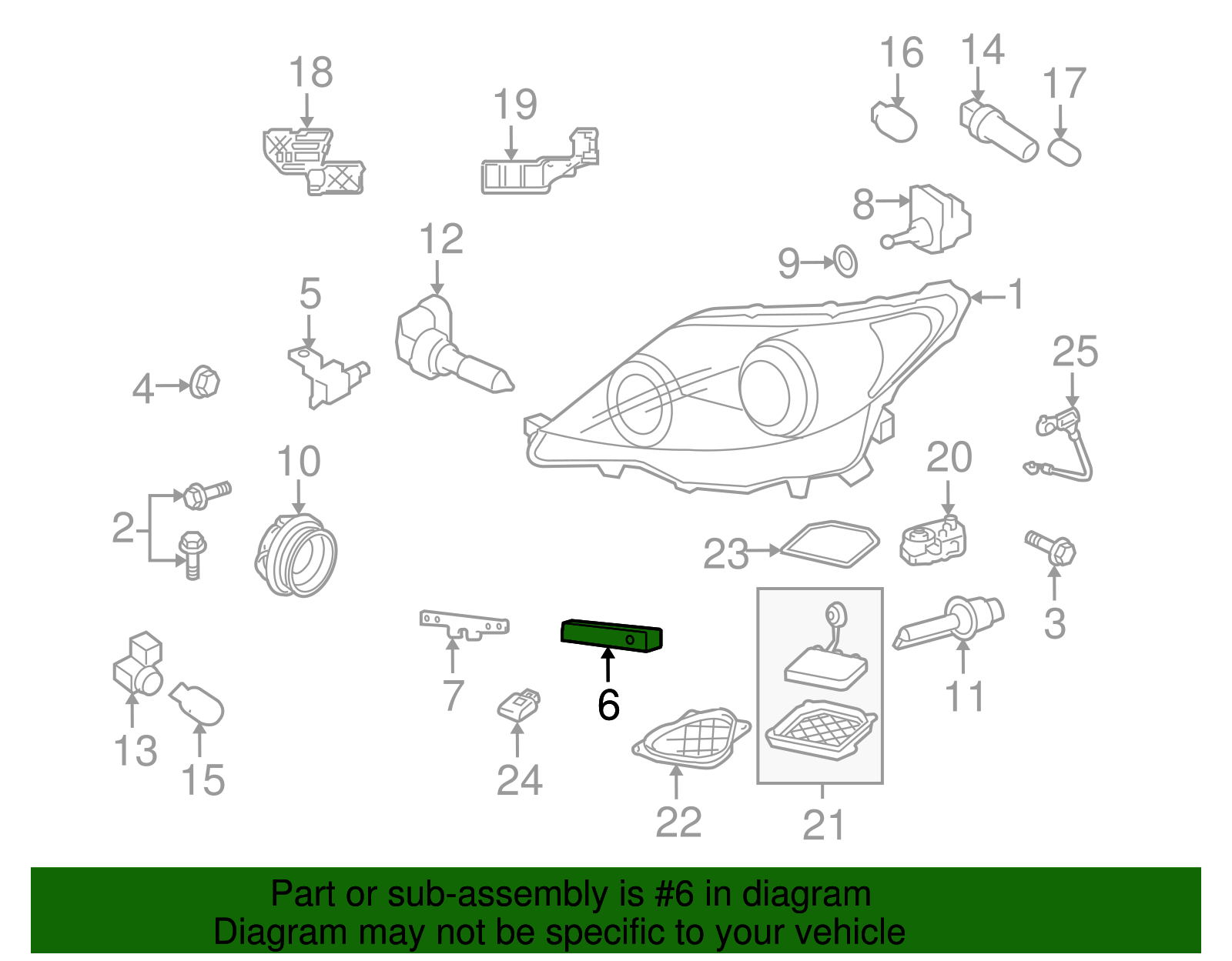 52134-50050 - Headlamp Assembly Reinforcement 2007-2009 Lexus | Longo ...