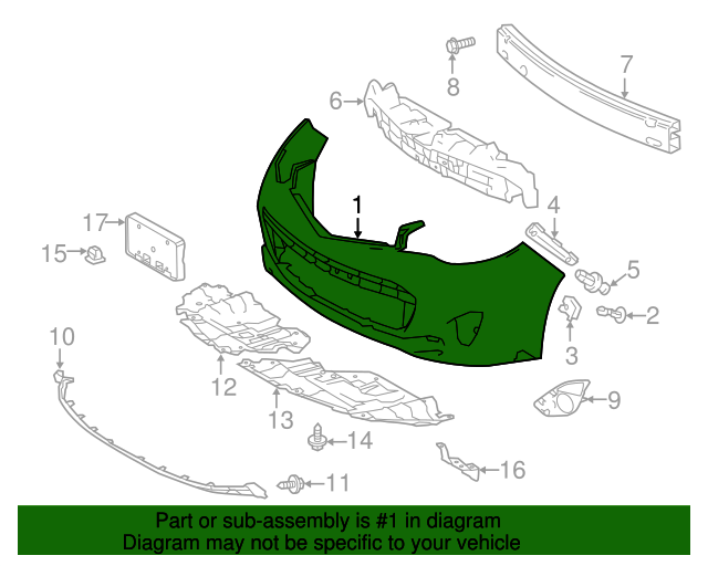 52119-07910 - Cover Front Bumper L C 2013-2015 Toyota Avalon | Longo ...