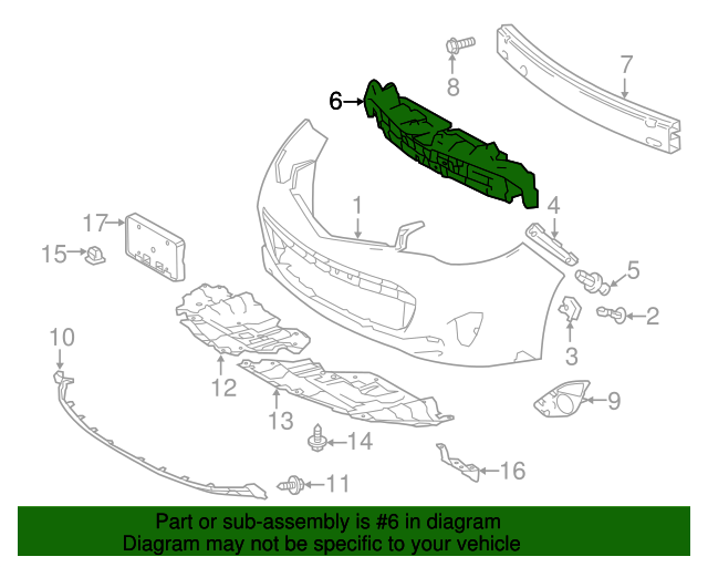 52611-07060 - Absorber - 2015 Toyota Avalon | OEM Genuine Toyota Parts