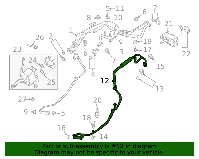 LJ9Z-19972-B - Discharge Hose 2021-2023 Ford Mustang Mach-E | Ford ...