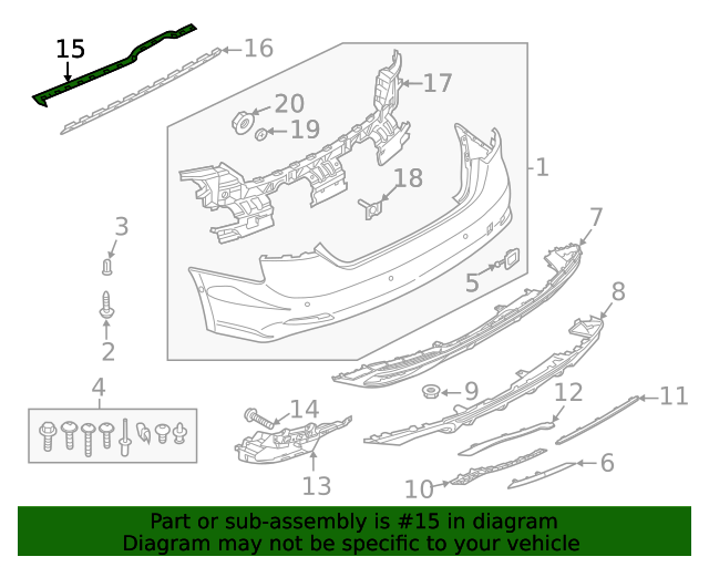 2020-2024 Audi Upper Retainer 8W0-807-900-B | AutoNationParts.com