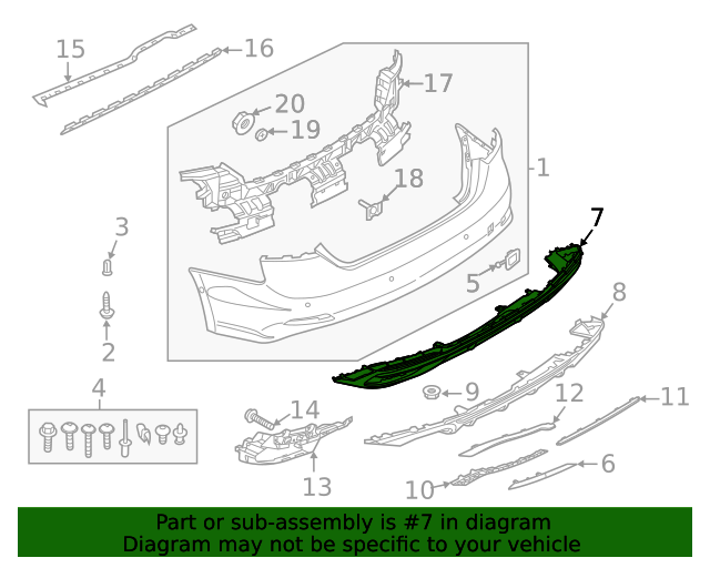 2020-2024 Audi Bumper Cover 8W6-807-521-AJ-RU6 | OEM Parts Online