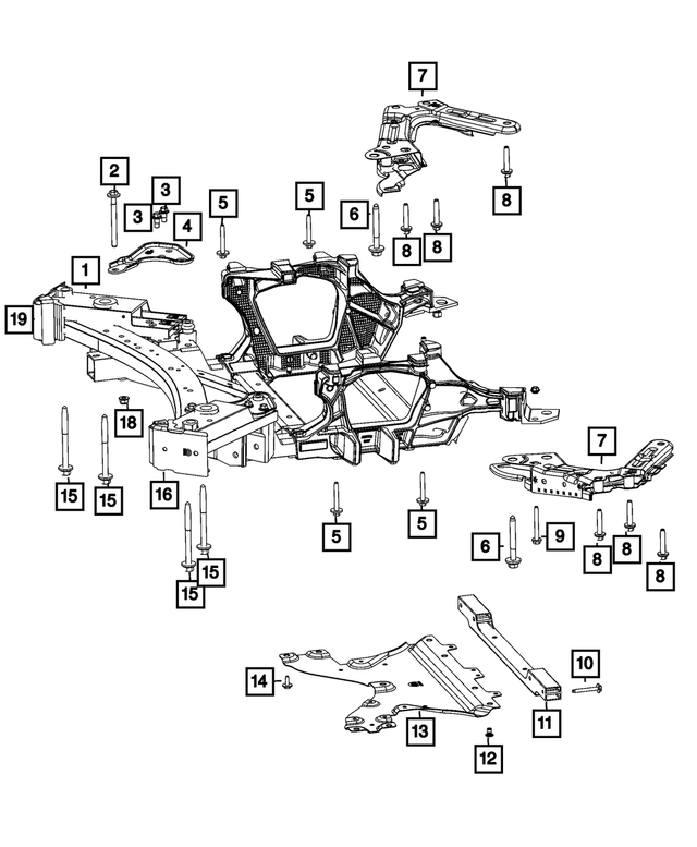 68518435AC - Front Suspension Cradle 2022 Jeep Grand Cherokee | Mopar ...