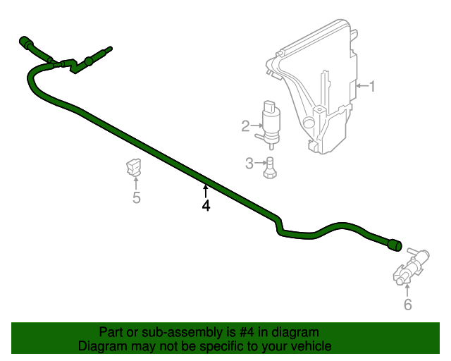 61-67-7-274-557 - Washer Hose - 2012-2019 BMW | BMW Parts Exchange