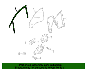 2009-2017 Audi Run Channel 8R0-837-439-H | OEM Parts Online