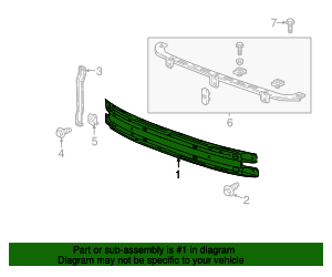 2019-2024 GM Front Bumper Impact Bar 84464976 | GM Parts Center