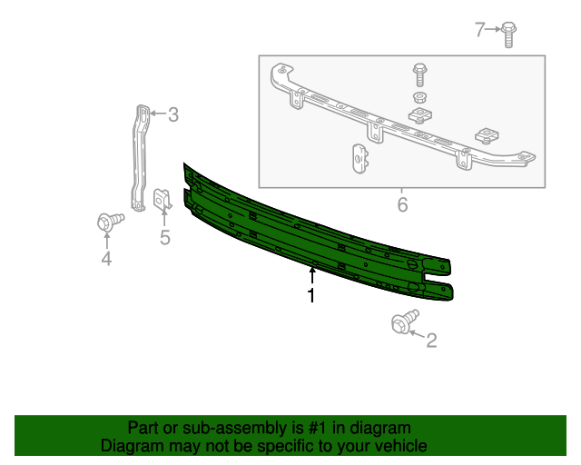2019-2024 GM Front Bumper Impact Bar 84464976 GM | GMPartsDirect.com